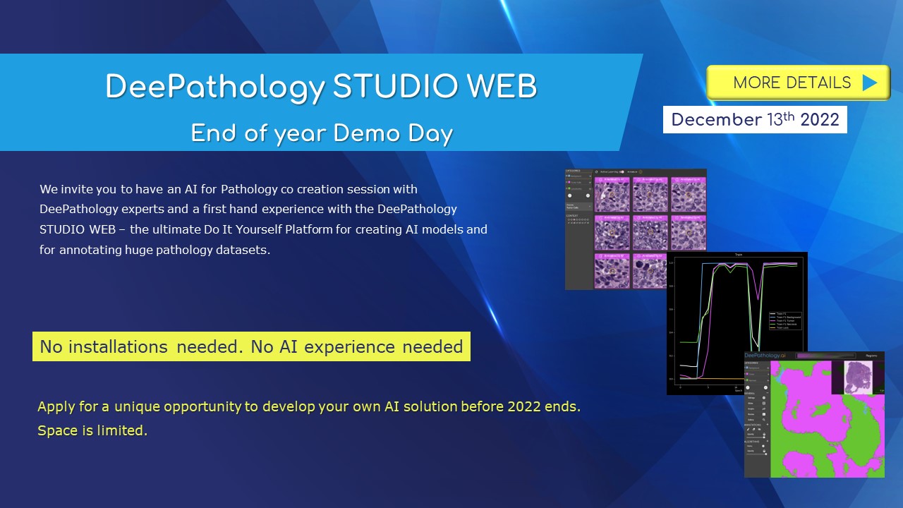 DeePathology STUDIO WEB - End of year Demo Day - Deepathology